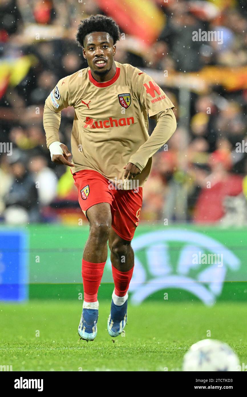 Elye Wahi (9) of RC Lens pictured during the Uefa Champions League ...