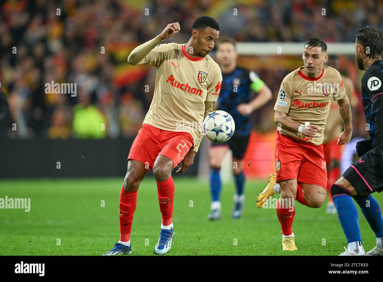 Morgan Guilavogui (27) of RC Lens and Ruben Aguilar (2) of RC Lens ...