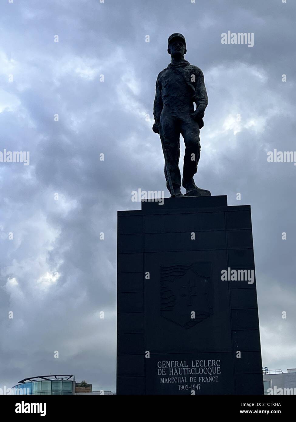Statue of General Leclerc de Hautecloque and memorial in Paris, France ...