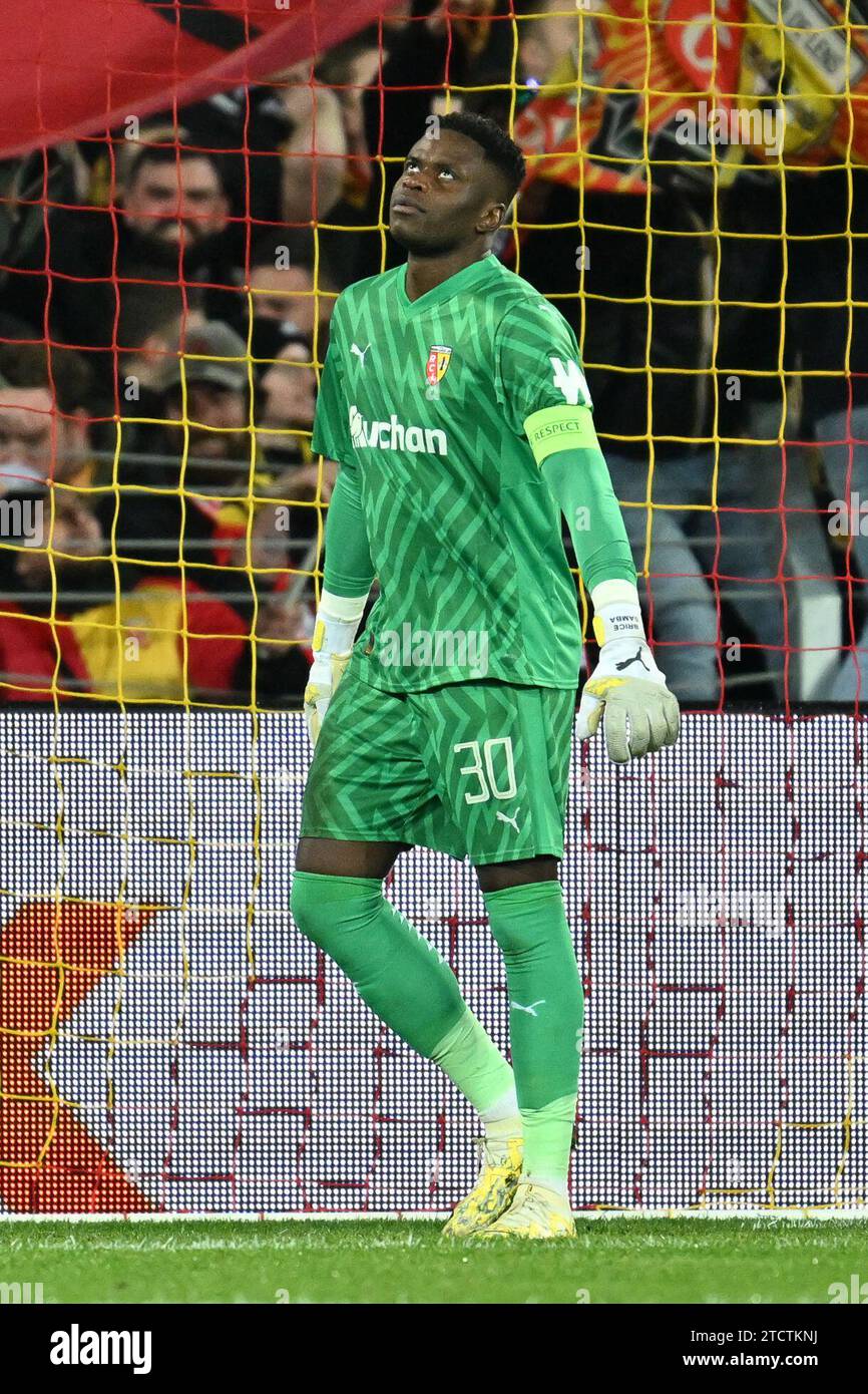 goalkeeper Brice Samba (30) of RC Lens pictured during the Uefa ...