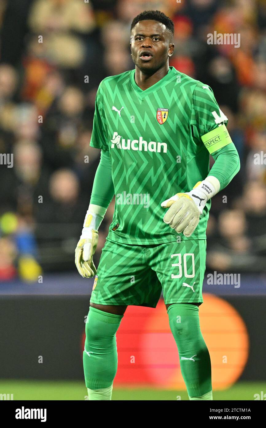 goalkeeper Brice Samba (30) of RC Lens pictured during the Uefa ...