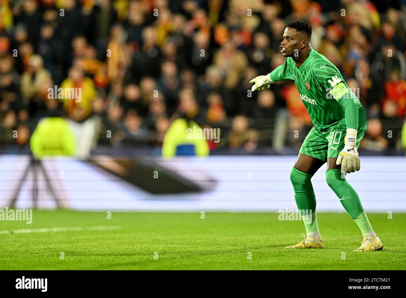 goalkeeper Brice Samba (30) of RC Lens pictured during the Uefa ...