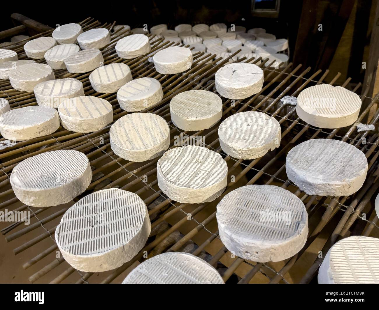 Cheese ripening cellar in Camembert, France Stock Photo - Alamy