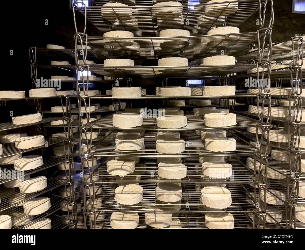 Cheese ripening cellar in Camembert, France Stock Photo - Alamy
