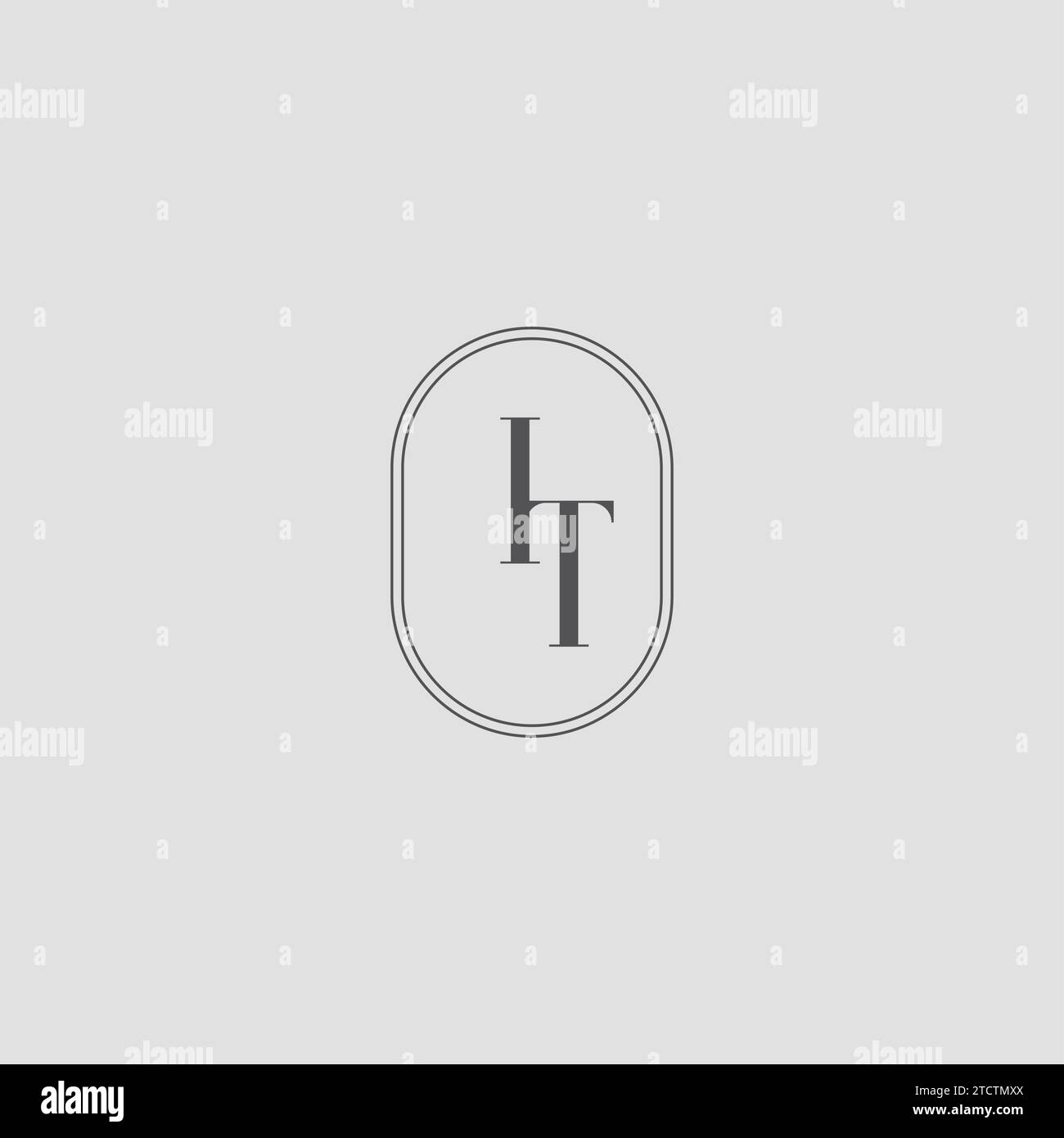 Initial IT wedding monogram logo design vector graphic Stock Vector ...