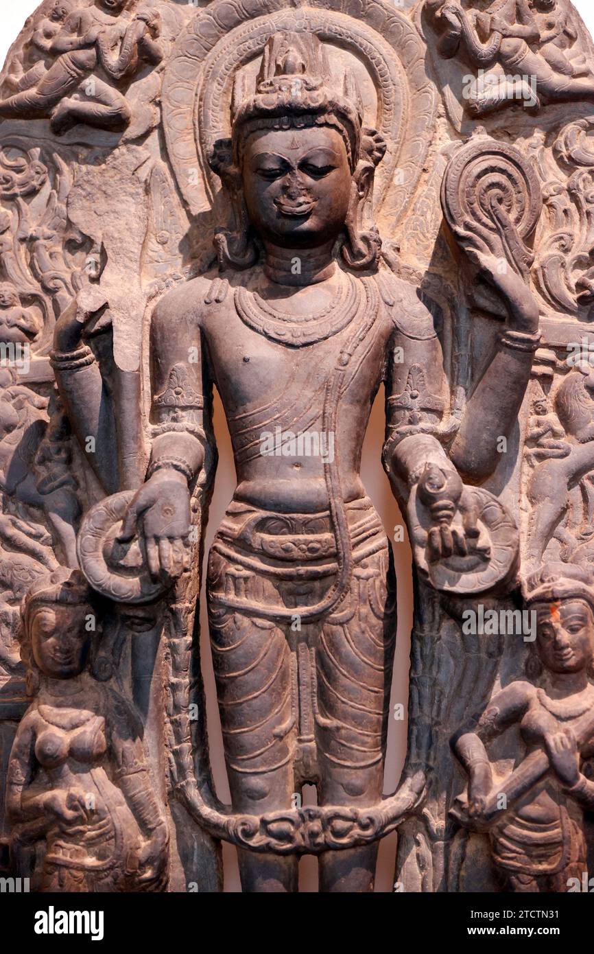 Guimet museum. Vishnu. India 12 th century. Paris. France Stock Photo ...
