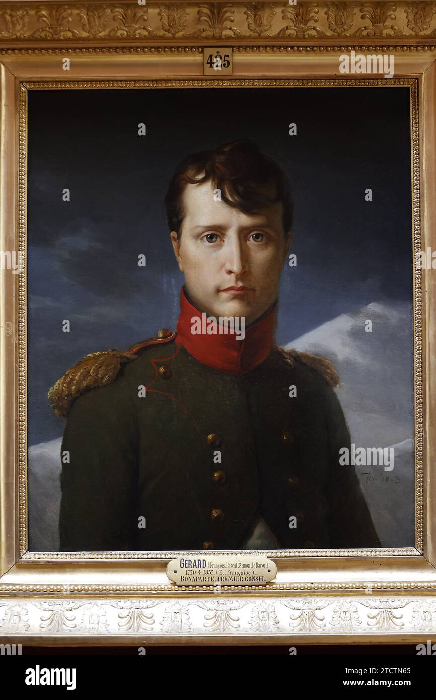 Chantilly castle, Conde museum, Chantilly, Oise, France. Painting gallery. Bonaparte premier ...