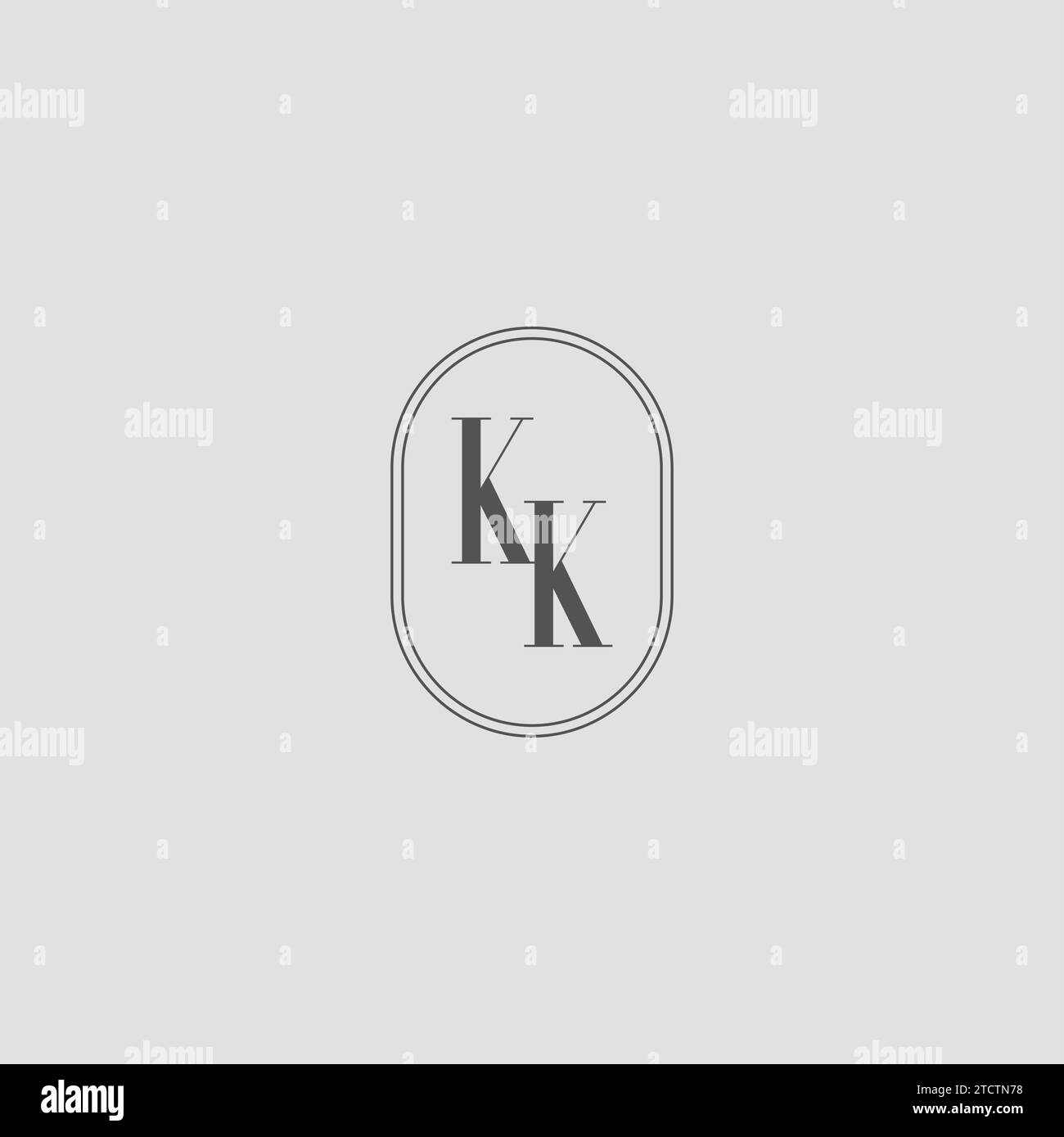 Initial KK wedding monogram logo design vector graphic Stock Vector ...