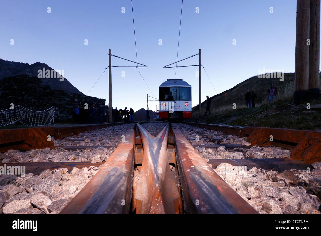 French Alps. The Mont Blanc Tramway (TMB) is the highest mountain ...