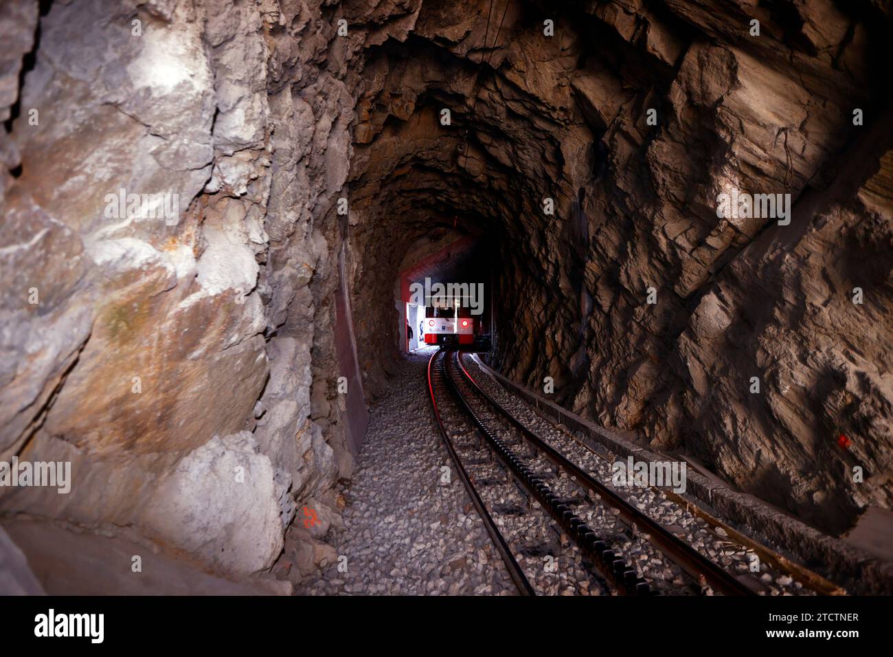 French Alps. The Mont Blanc Tramway (TMB) is the highest mountain ...