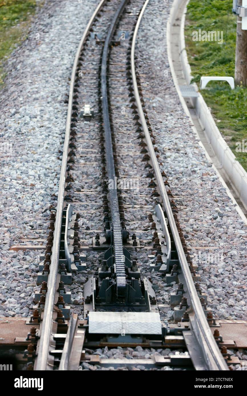 French Alps. The Mont Blanc Tramway (TMB) is the highest mountain ...