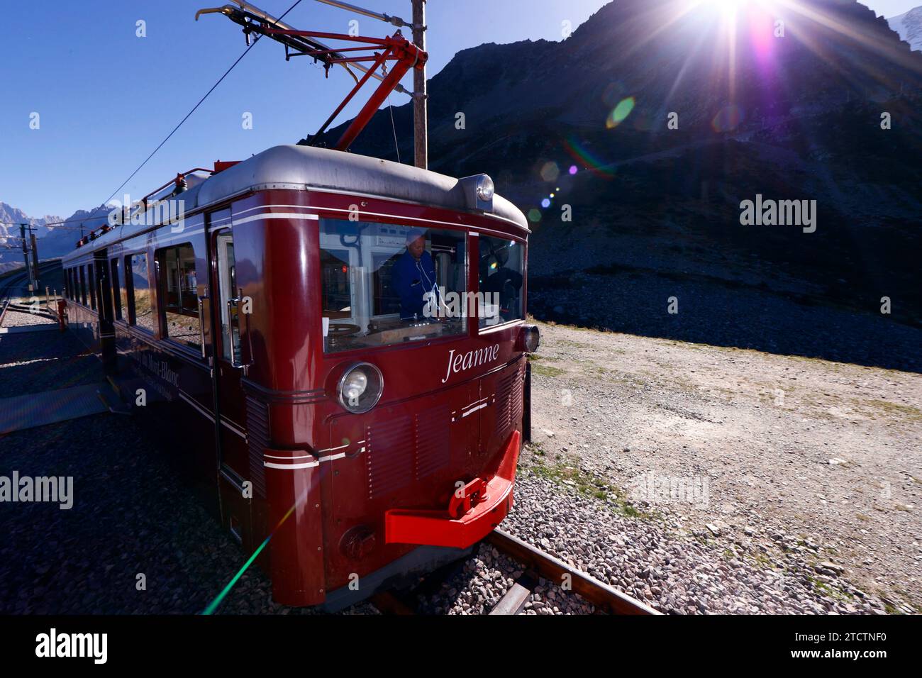 French Alps. The Mont Blanc Tramway (TMB) is the highest mountain ...