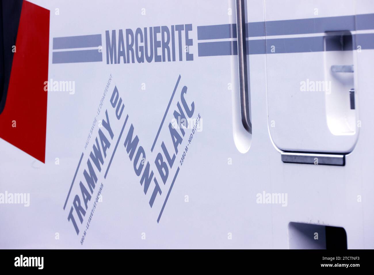 French Alps. The Mont Blanc Tramway (TMB) is the highest mountain ...