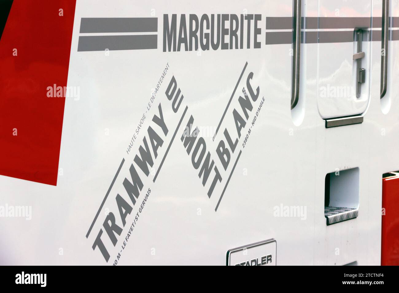 French Alps. The Mont Blanc Tramway (TMB) is the highest mountain ...