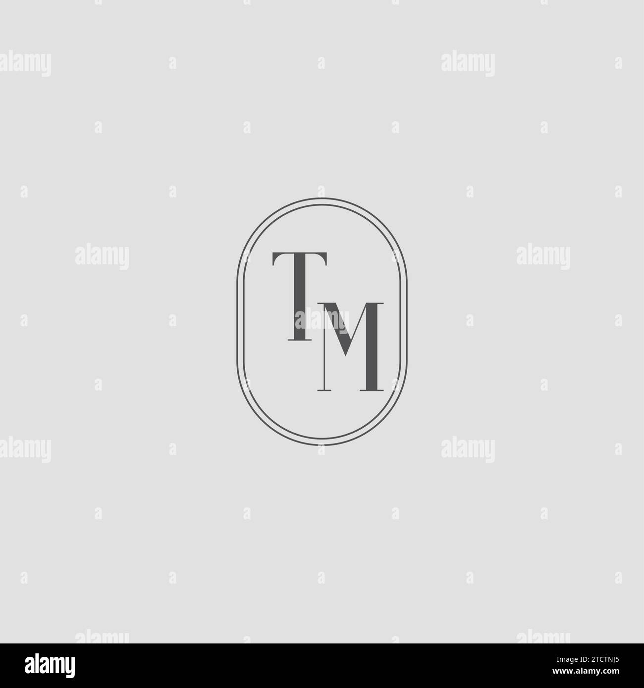Initial TM wedding monogram logo design vector graphic Stock Vector ...