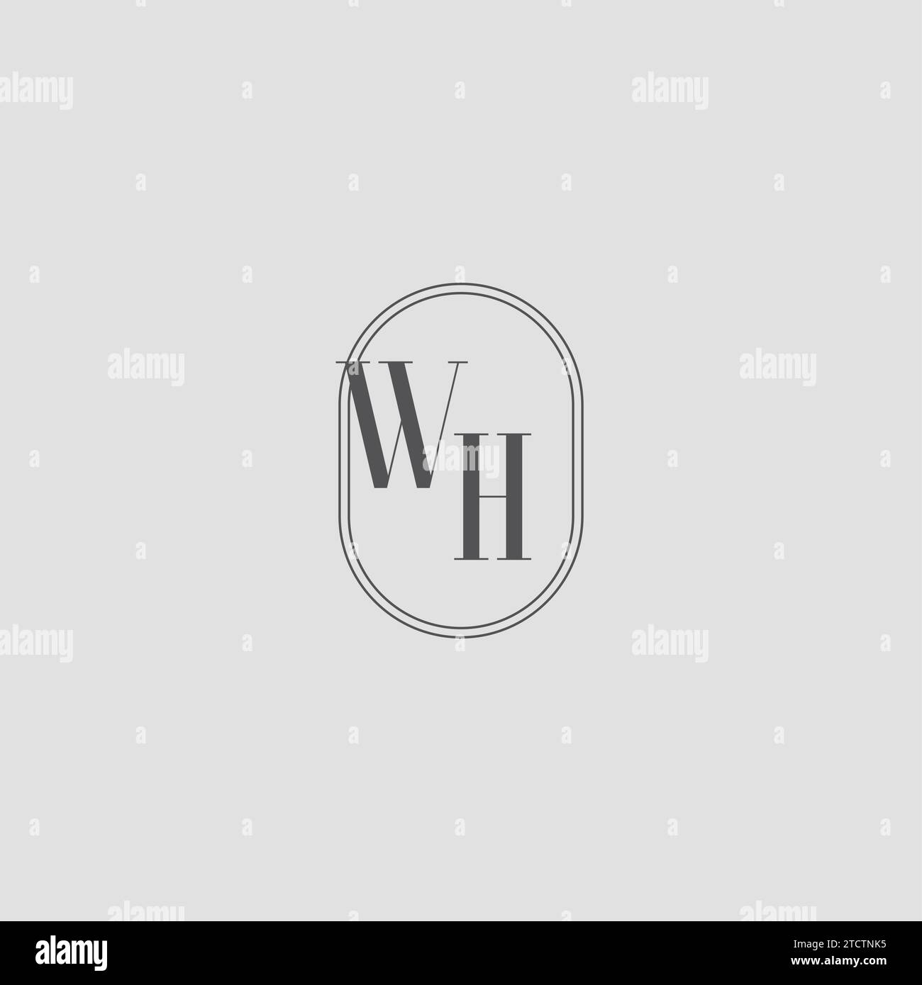Initial WH wedding monogram logo design vector graphic Stock Vector Image & Art - Alamy