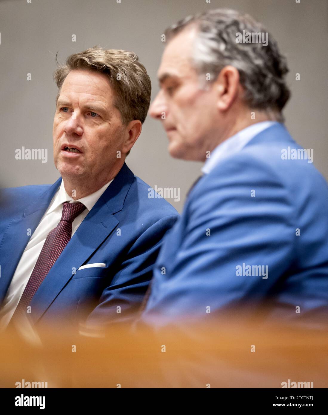 The Hague, Netherlands. 14th December, 2023. Martin Bosma (PVV) and Tom ...