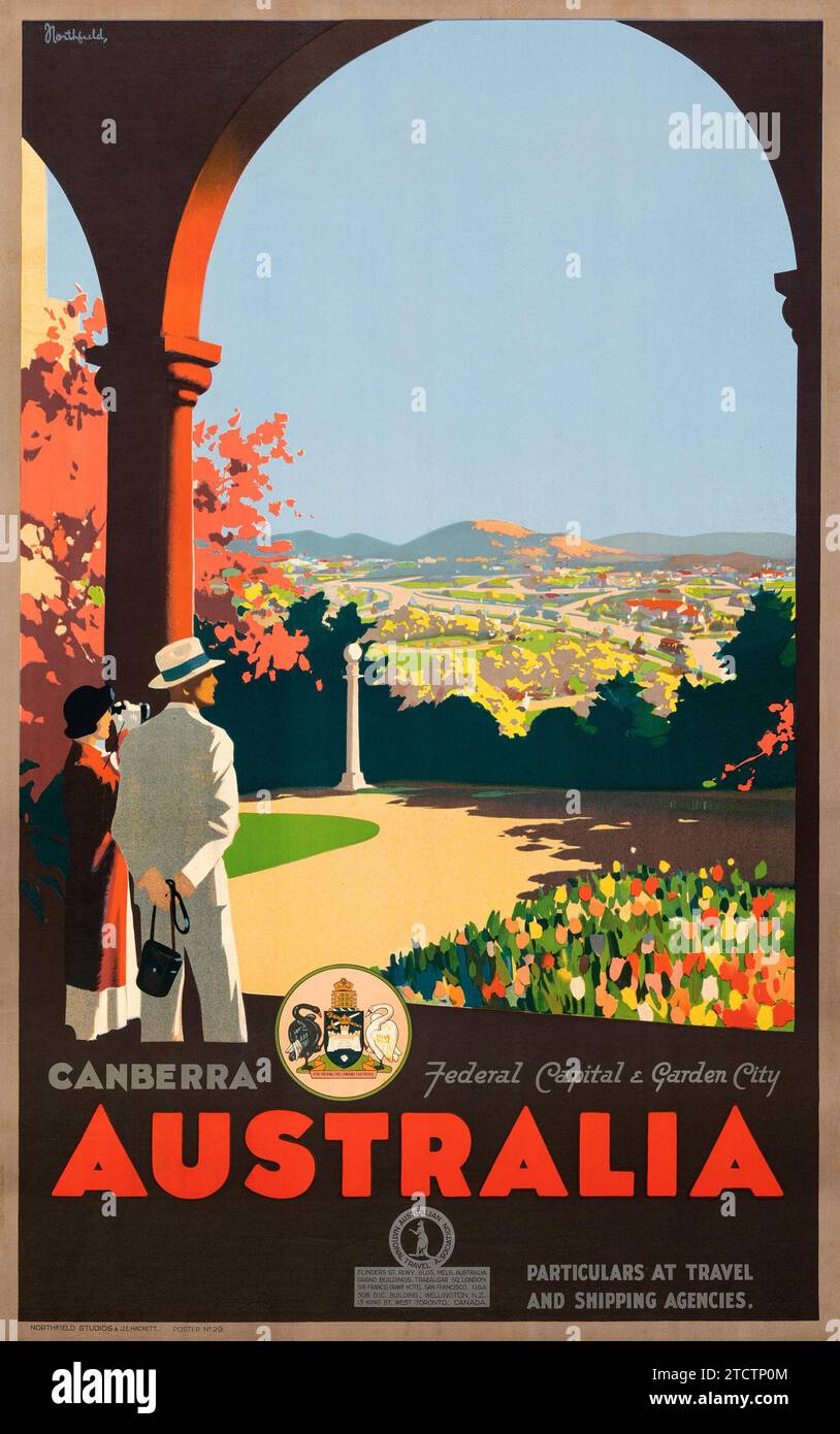 Canberra Australia (Australian National Travel Association, 1930s ...