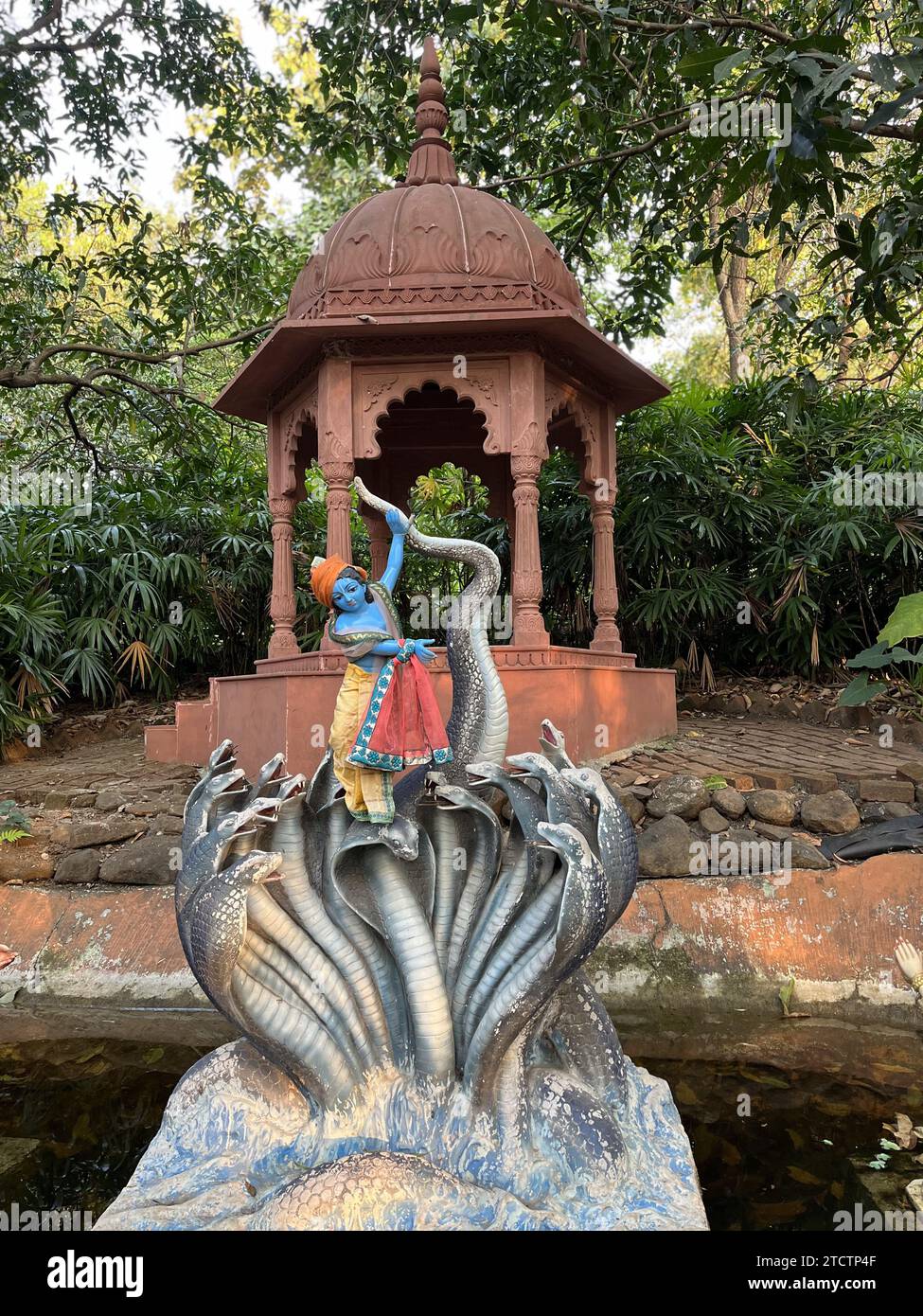 Murthis (statues) in Govardhan Ecovillage, Maharashtra, India. Krishna ...