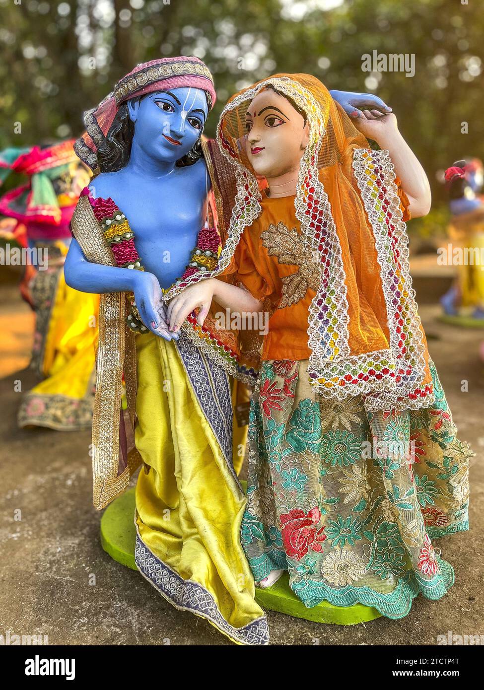 Murthis (statues) in Govardhan Ecovillage, Maharashtra, India. Raas ...
