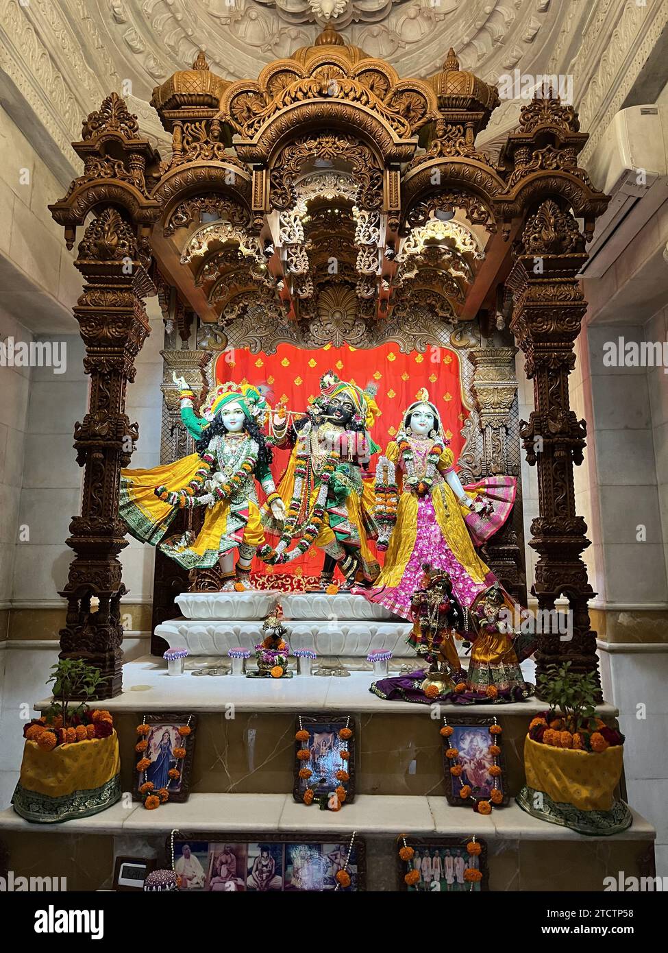 Krishna temple in Govardhan Ecovillage, Maharashtra, India Stock Photo ...