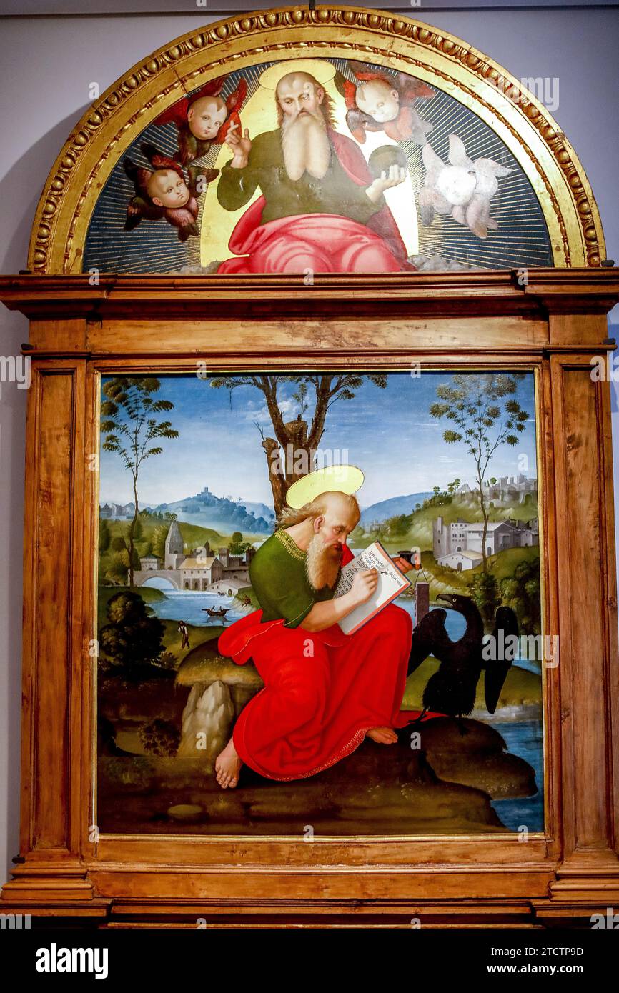 Galleria Nazionale dell’Umbria, Perugia, Umbria, Italy Berto di Giovanni, St John the Evangelist ...