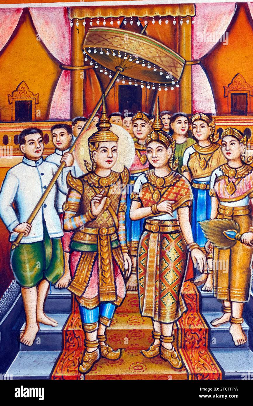 Mongkol Serei Kien Khleang Pagoda. Life of Siddhartha Gautama, the ...
