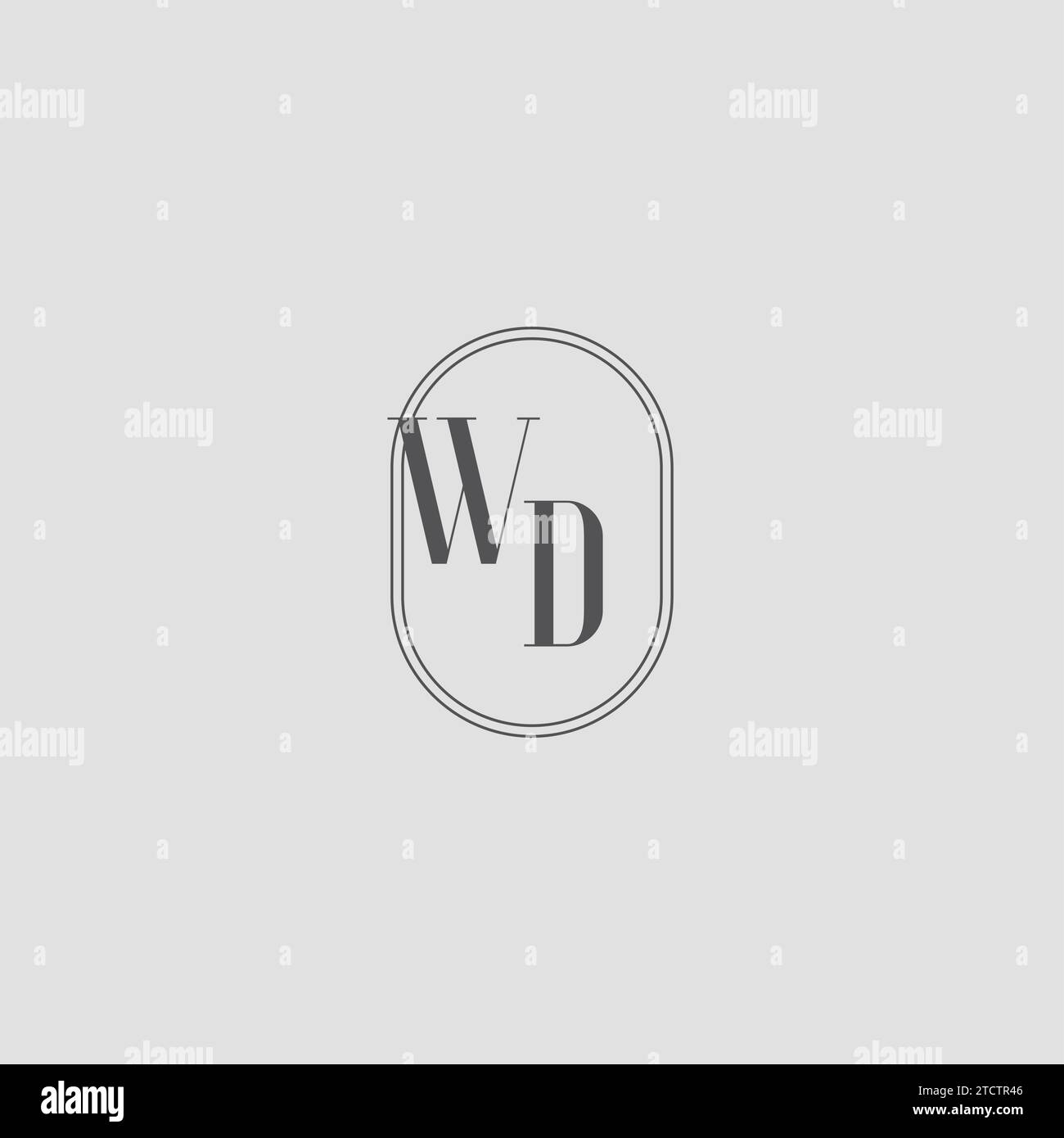 Logo initials wd vector vectors hi-res stock photography and images - Alamy