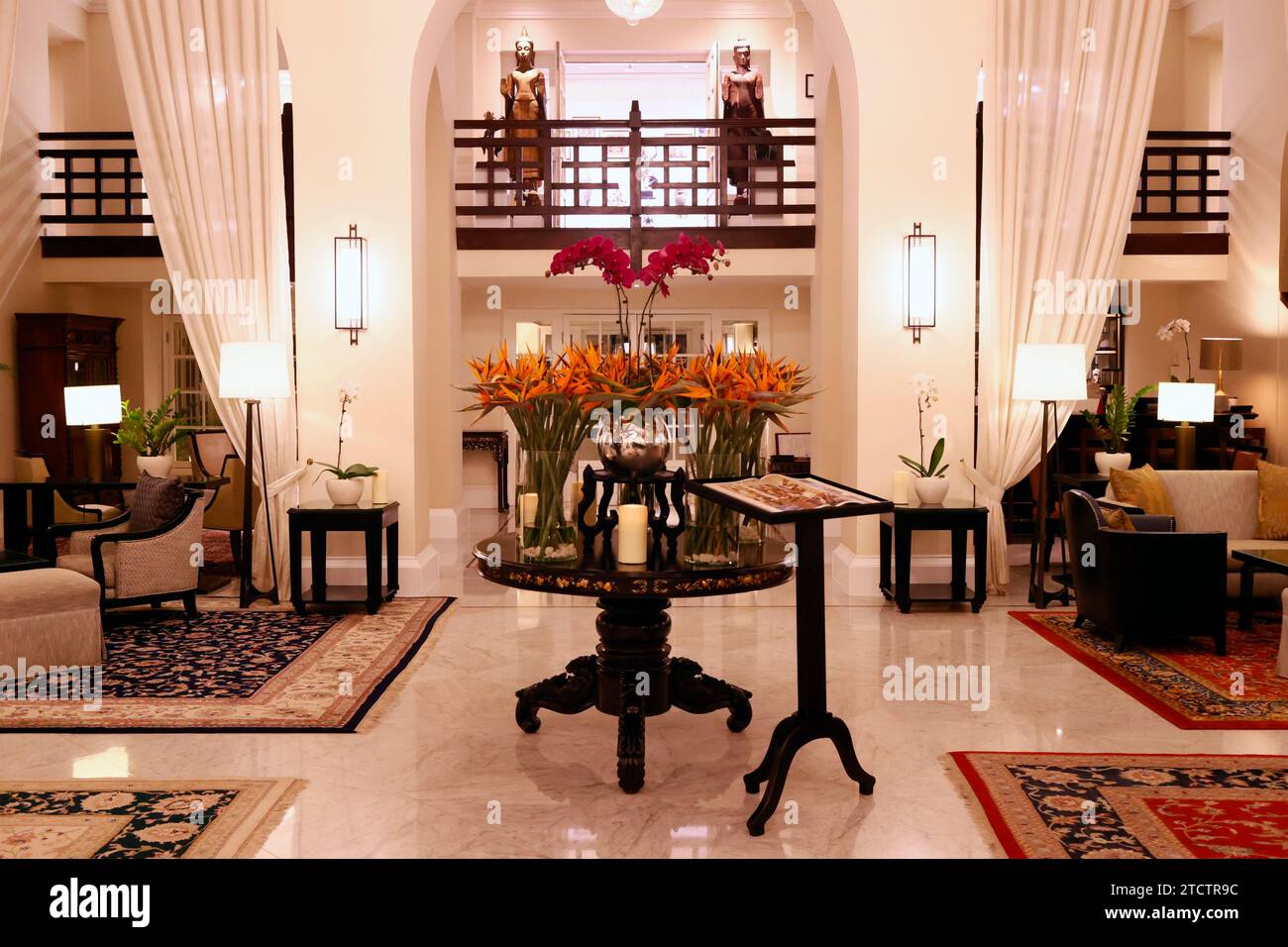 The Raffles Hotel Le Royal. Main lobby Stock Photo - Alamy