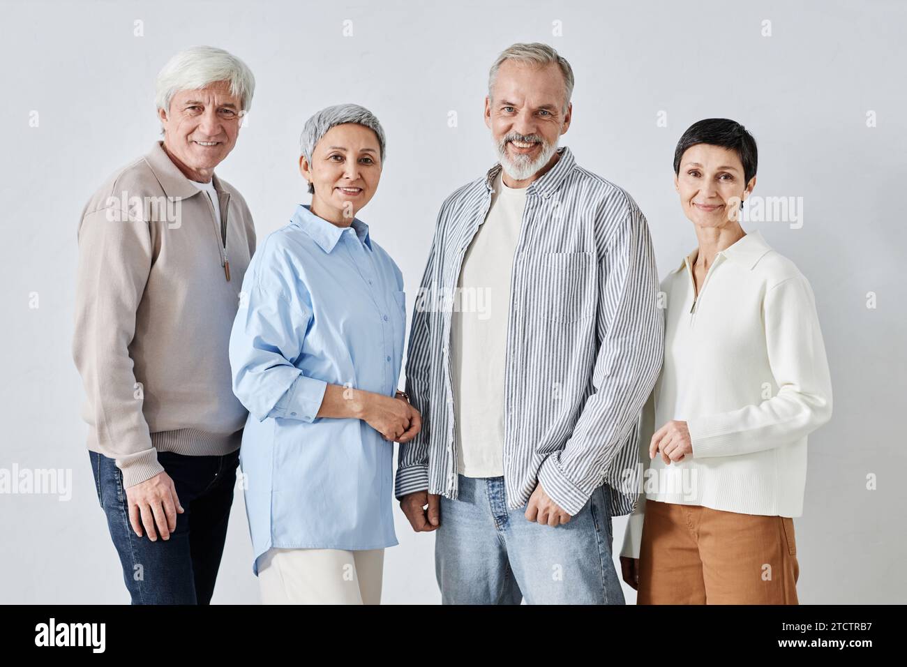 Portrait happy diverse senior couple hi-res stock photography and ...