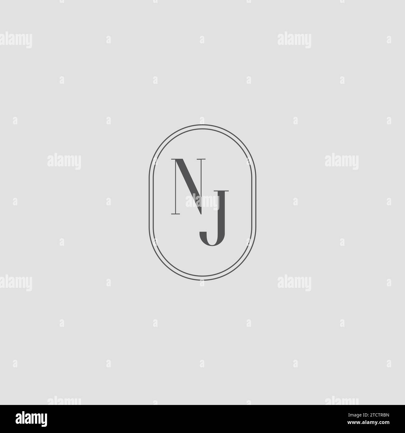 Initial NJ wedding monogram logo design vector graphic Stock Vector Image & Art - Alamy