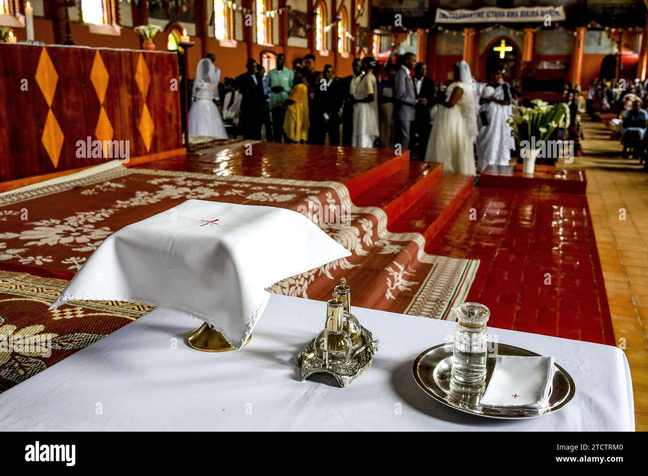 Cathedral Basilica of Our Lady, Kabgayi, central Rwanda. Liturgical ...