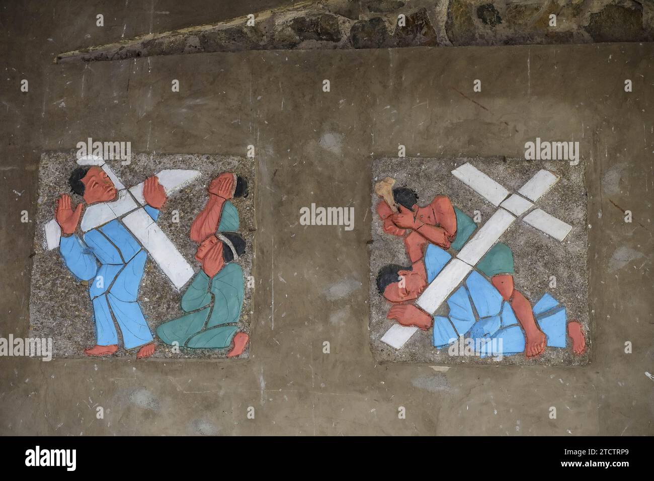 Stations of the cross in Saint Peter’s catholic church, Karongi, Rwanda ...