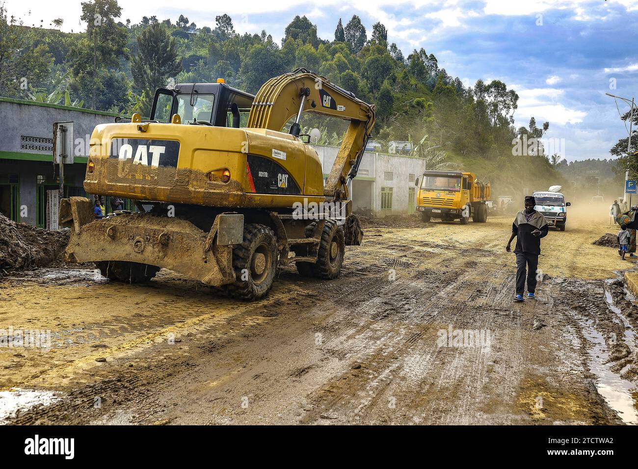 Road fixing in western province, Rwanda Stock Photo - Alamy