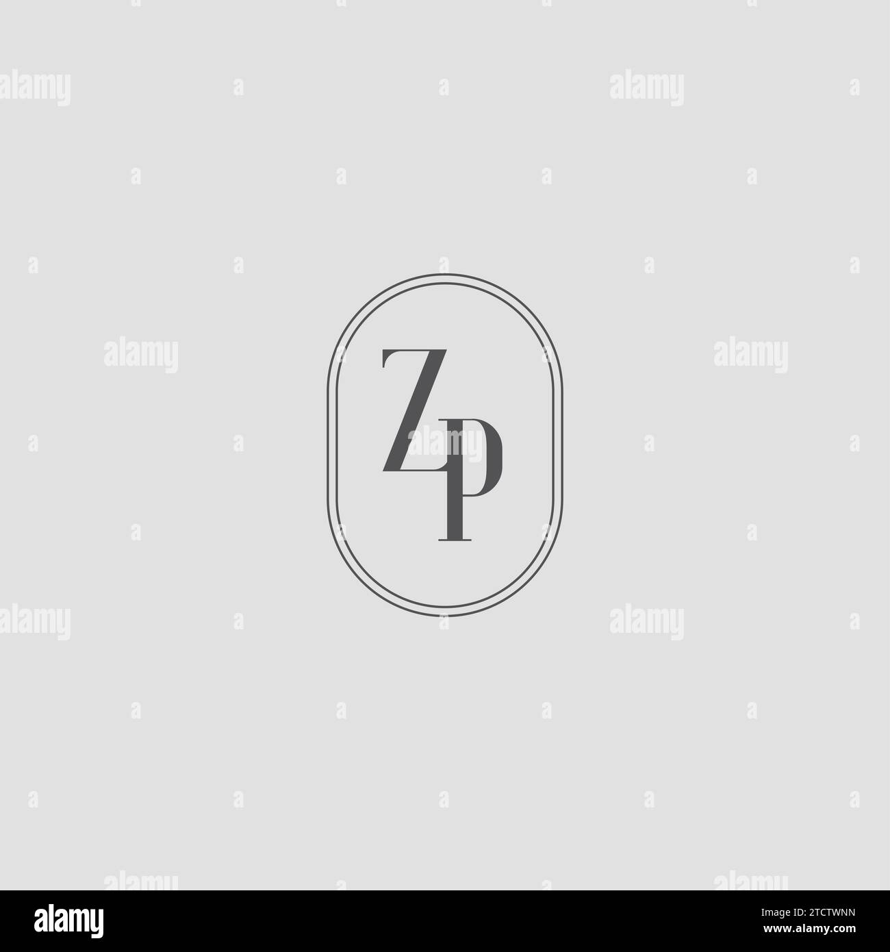 Initial ZP wedding monogram logo design vector graphic Stock Vector ...
