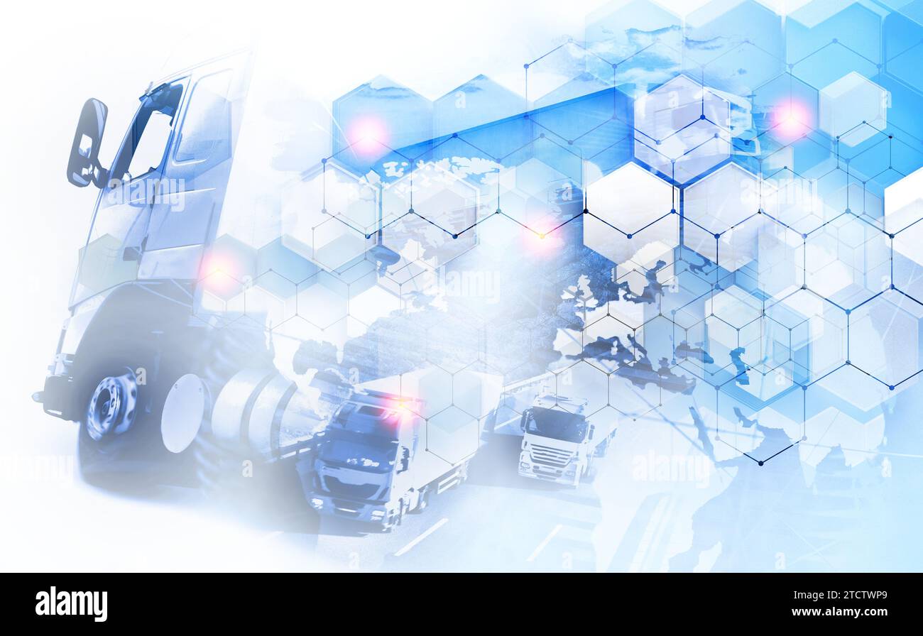 Abstract background Trucks,lorry and freight for transport concept ...