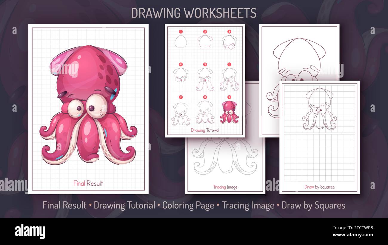 How To Draw A Octopus Step By Step For Kids