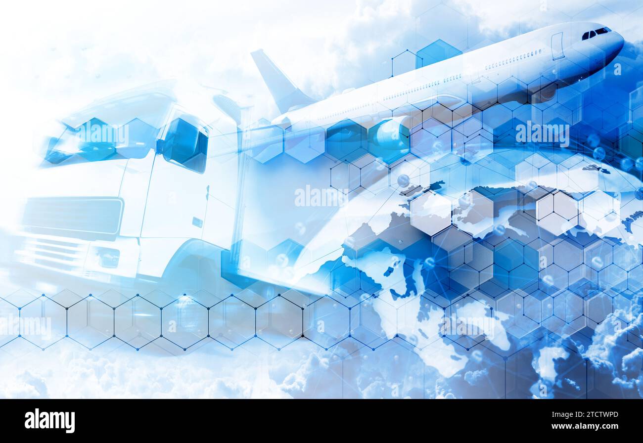 Abstract background Trucks,lorry and freight for transport concept ...