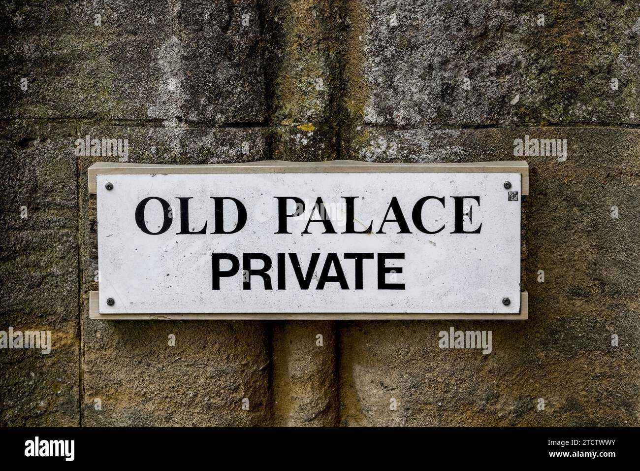 Canterbury cathedral old palace sign, Canterbury, England, U.K Stock ...