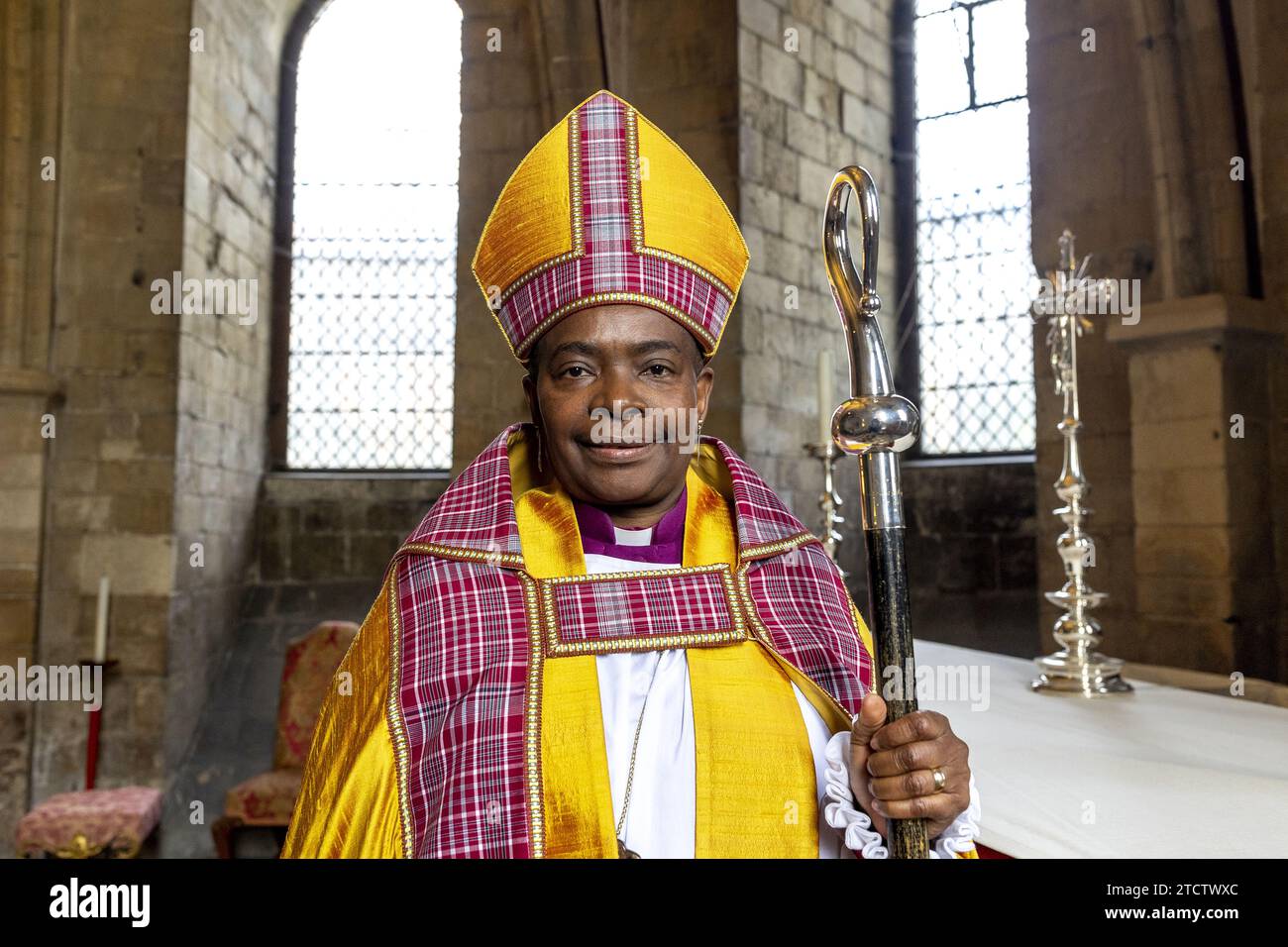 Rose Hudson-Wilkin, bishop of Dover, standing in the Jesus chapel in ...