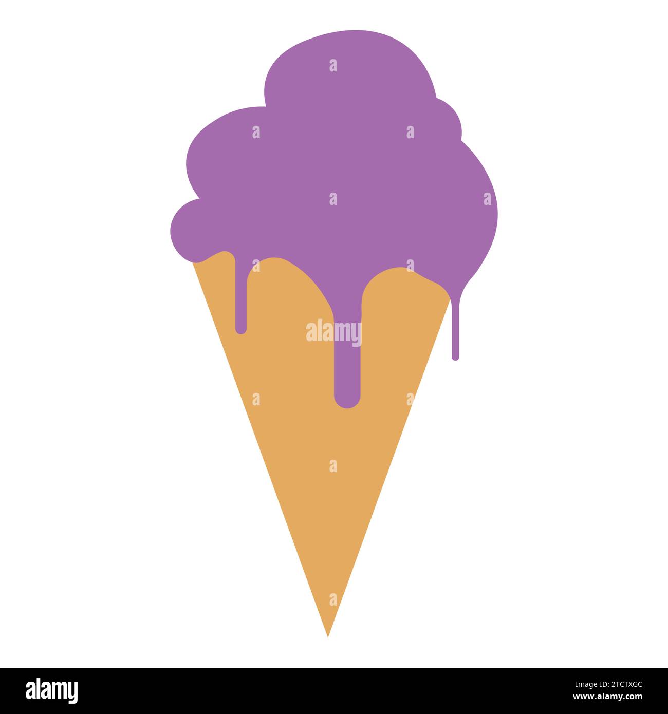 Ice cream scoops waffle Stock Vector Images - Alamy