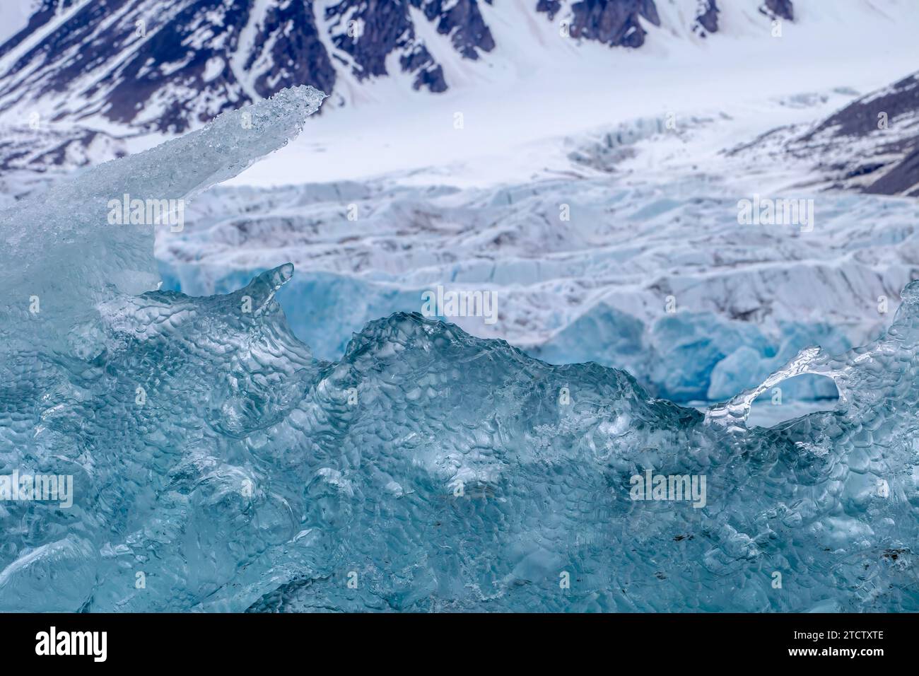 Glacial Ice - Monacobreen Glacier Stock Photo - Alamy