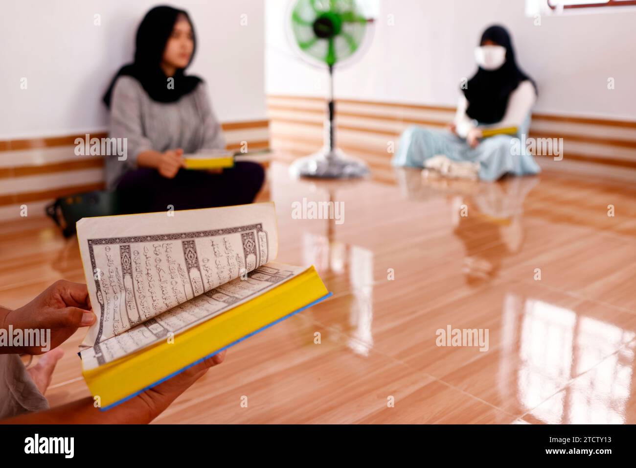 Islamic school. Students studying he Holy Quran. Vietnam Stock Photo ...