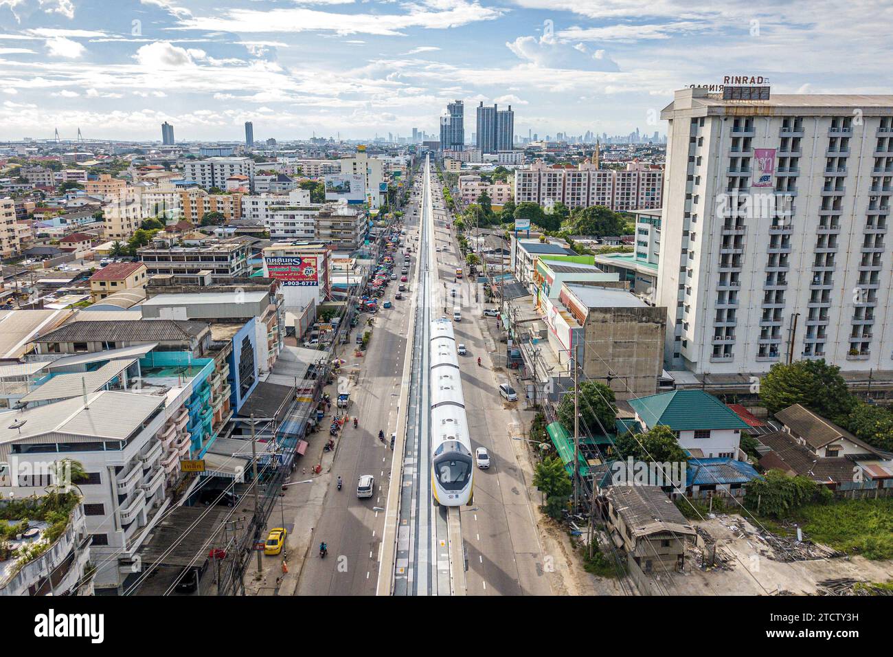 (231214) -- BANGKOK, Dec. 14, 2023 (Xinhua) -- This aerial photo taken ...