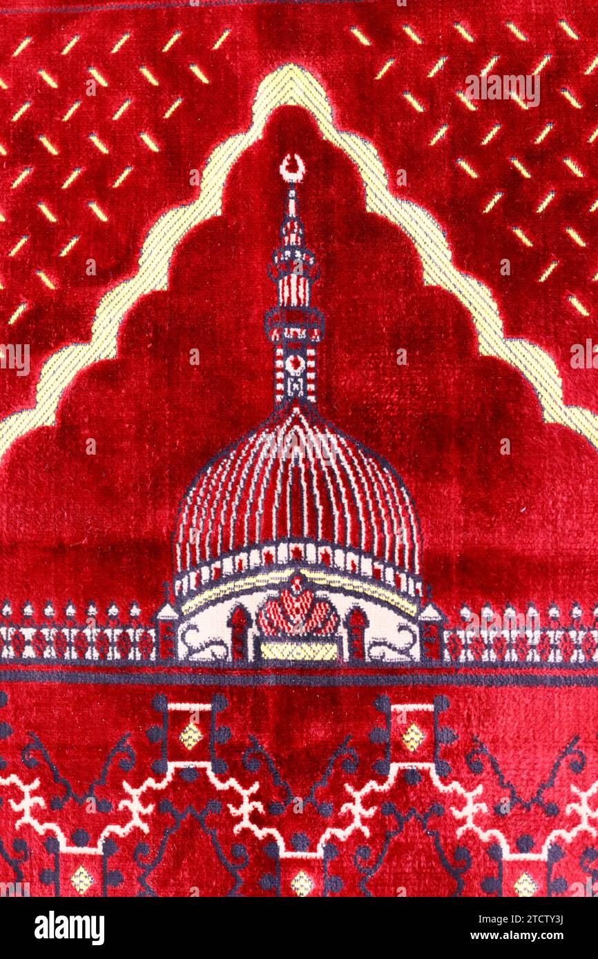 Islamic prayer mat with mosque. Symbol of Islam. Vietnam Stock Photo ...