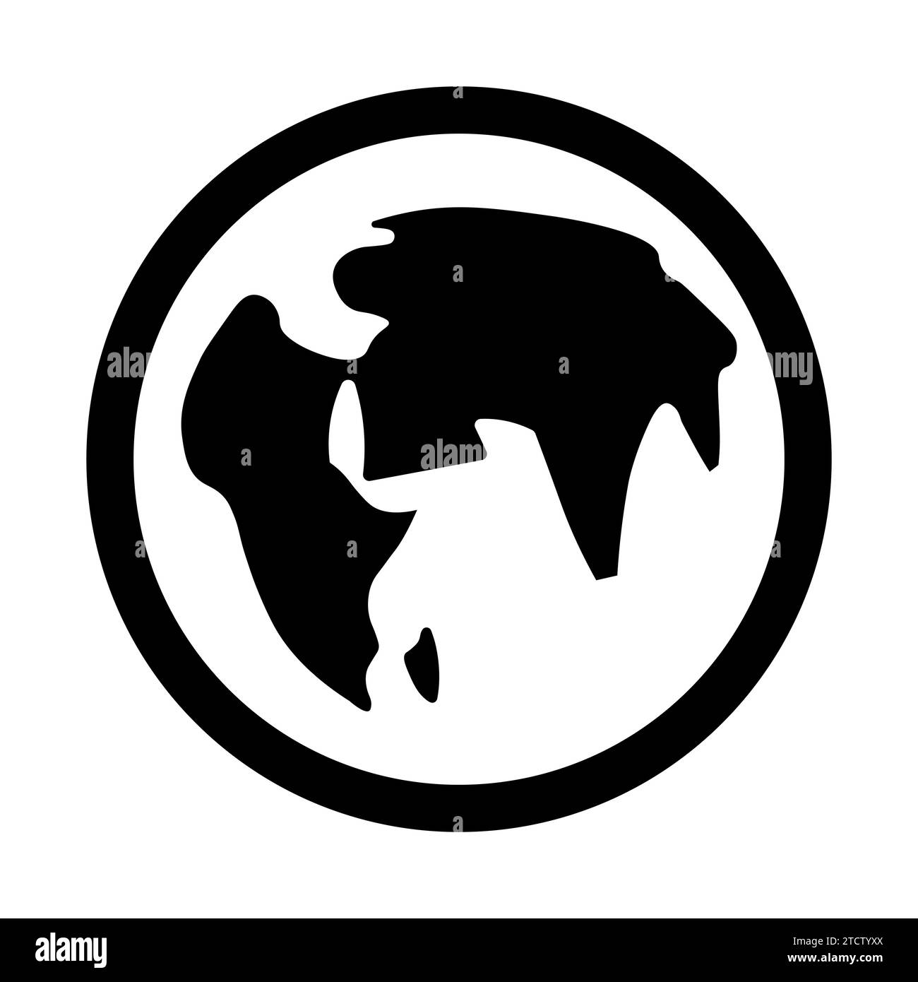 Globe black vector icon on white background Stock Vector Image & Art - Alamy