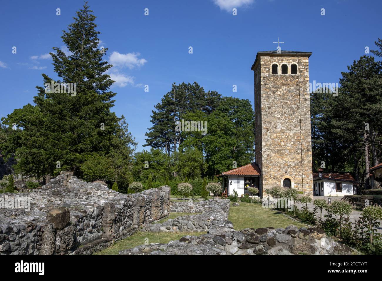 Church complex of the Serbian orthodox monastery of Pec, Kosovo Stock ...