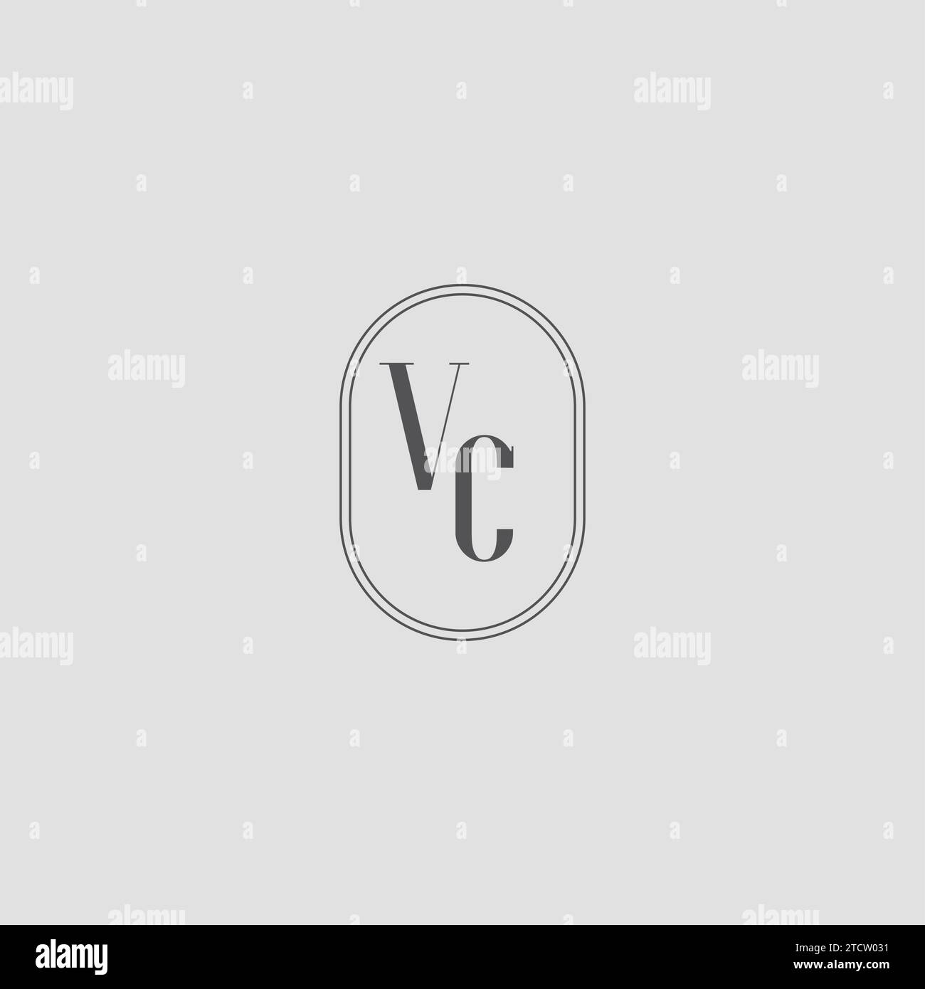 Initial VC wedding monogram logo design vector graphic Stock Vector ...