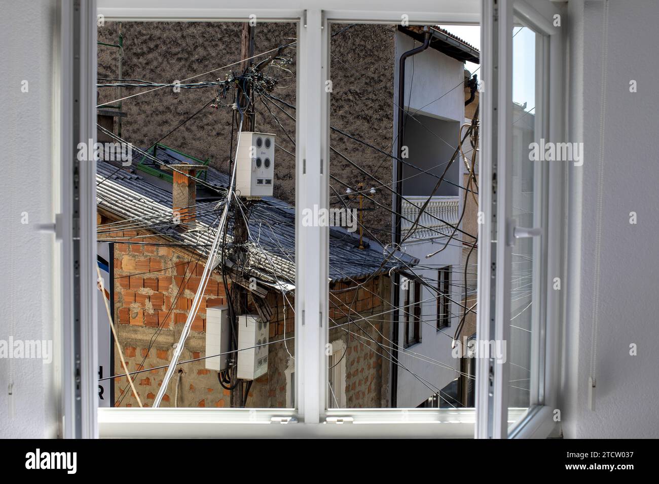 Room with an ugly view in Peja, Kosovo Stock Photo - Alamy