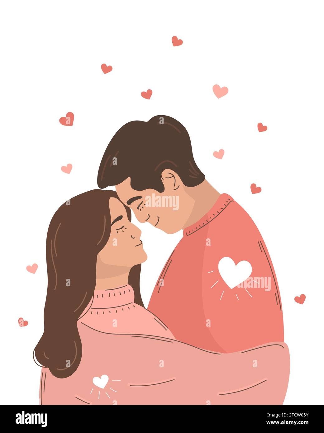 Happy young couple joy Stock Vector Images - Alamy
